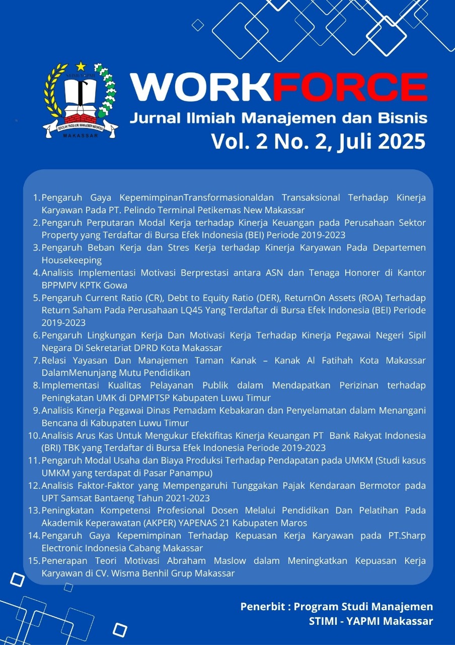 Vol 2 No 2 (2025): Juli 2025 | WORKFORCE JOURNAL: Manajemen & Bisnis
